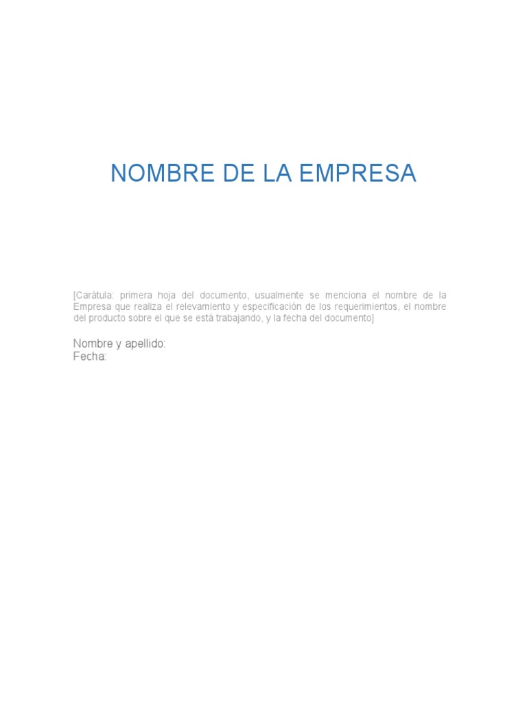 ESRE - Template | PDF | Autenticación | Usuario (informática)