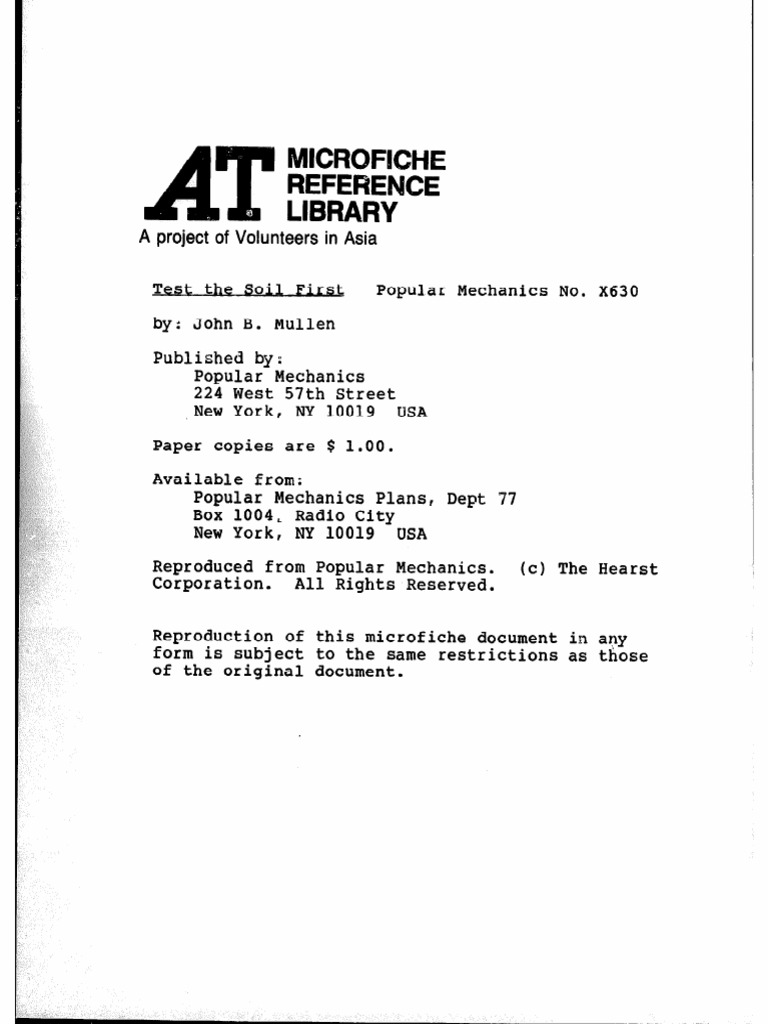 Microfiche Reference Library: A Project of Volunteers in Asia | PDF ...