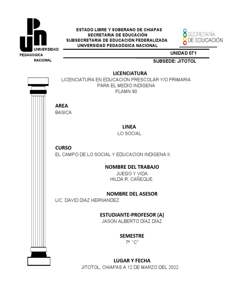Lic, David | PDF | Educación de la primera infancia | Aprendizaje