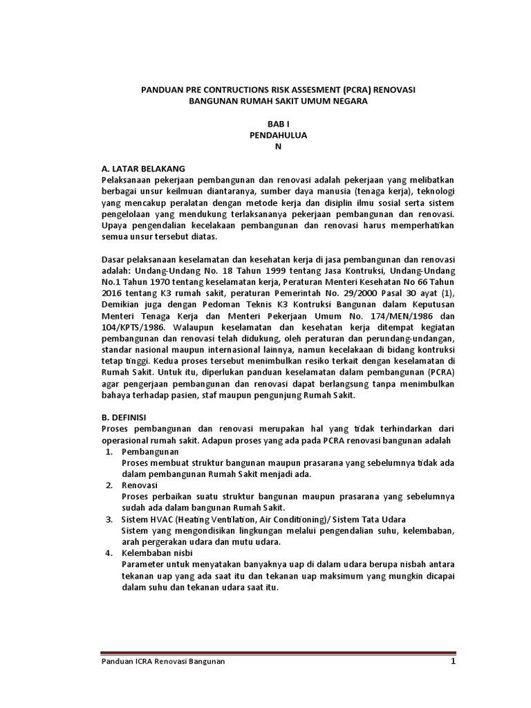 Panduan PCRA | PDF | Teknologi & Rekayasa
