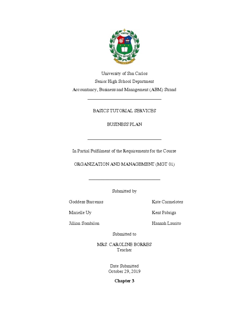 General Business Plan Chapter 3 4 | PDF | Schools | Curriculum