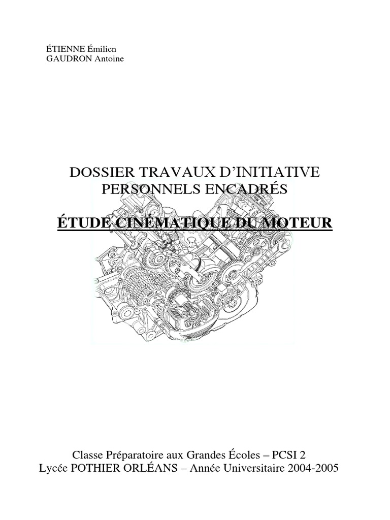 Etude Cinematique Du Moteur | PDF