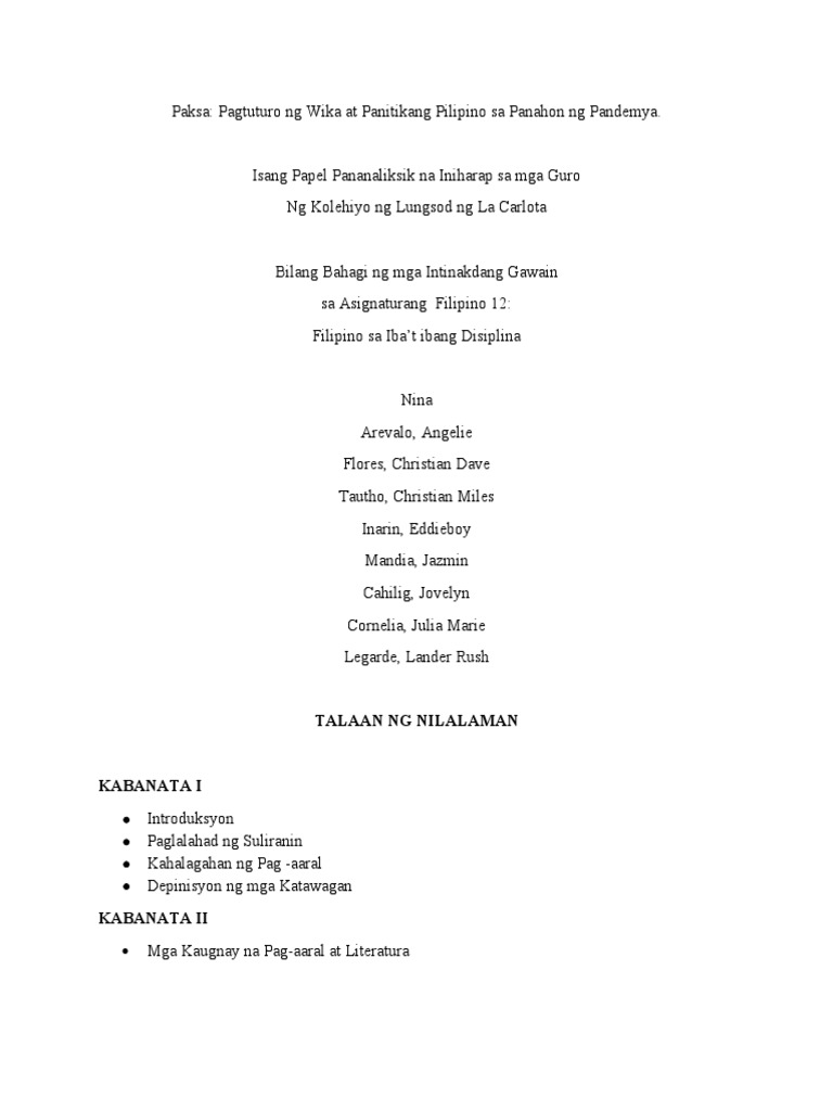 Edukasyon Sa Gitna NG Pandemya | PDF