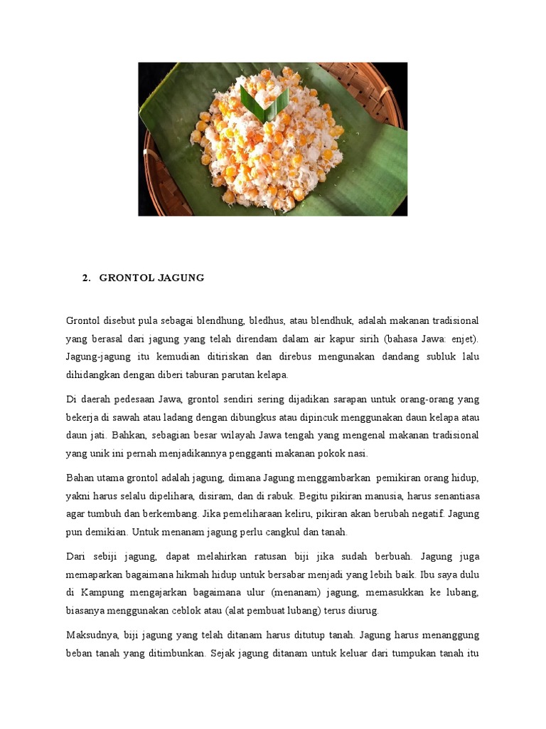 Grontol Jagung | PDF