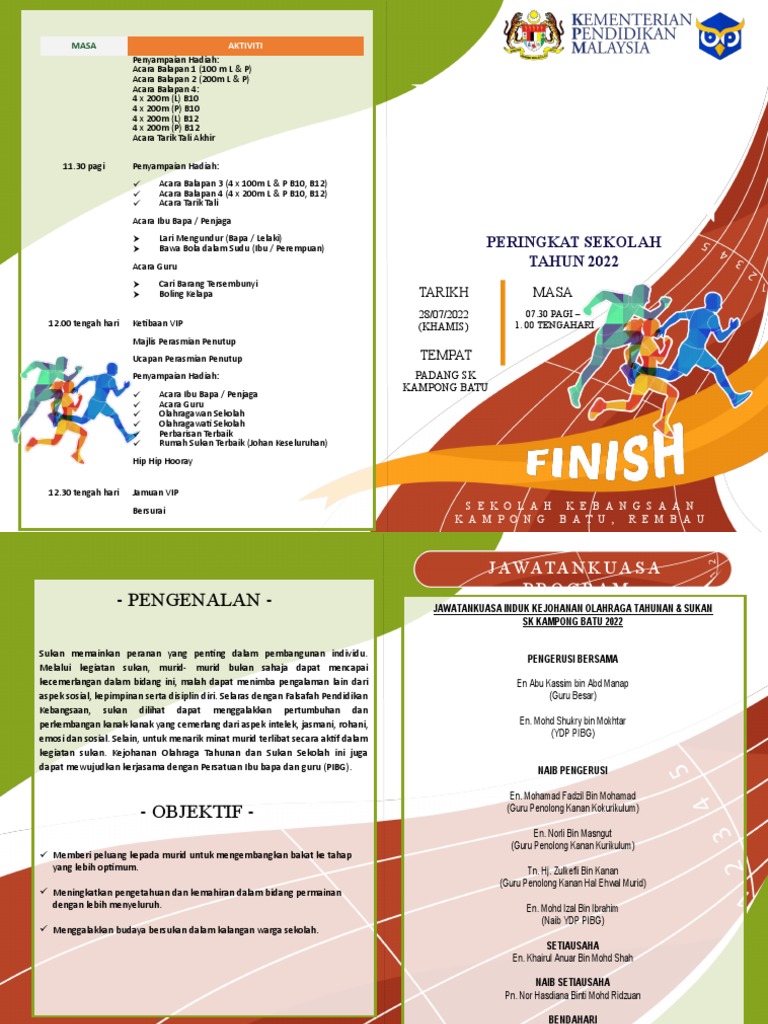Buku Program Sukan Tahunan 2022 SKKB | PDF