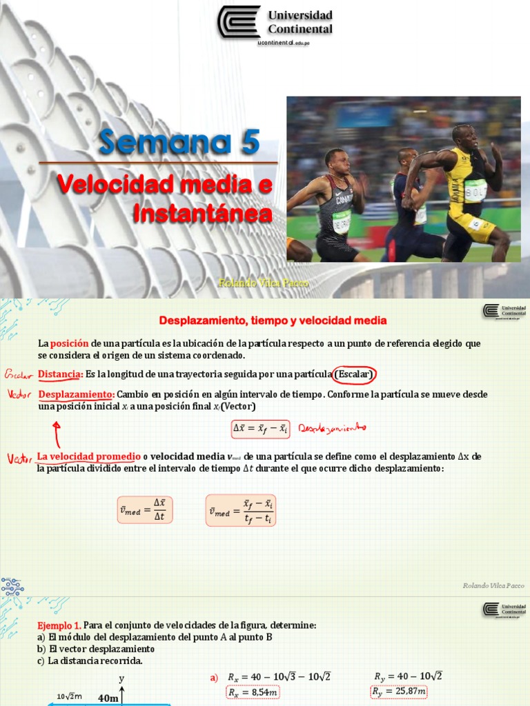 Velocidad instantánea y velocidad media: conceptos fundamentales para ...