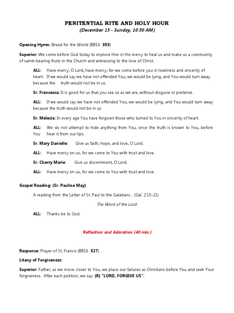 Penitential Rite | Download Free PDF | Forgiveness | Mercy