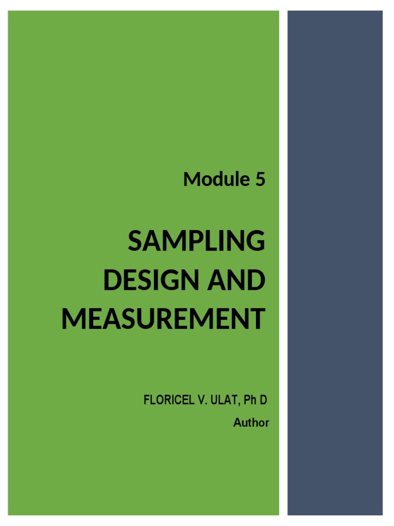 Sample Module Layout in Math 1 | PDF | Sampling (Statistics) | Stratified Sampling