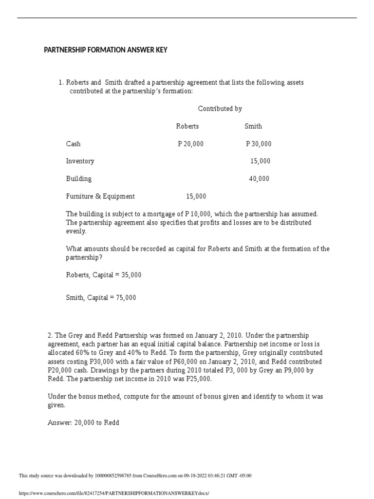 Partnership Capital Account Calculations | PDF | Balance Sheet ...