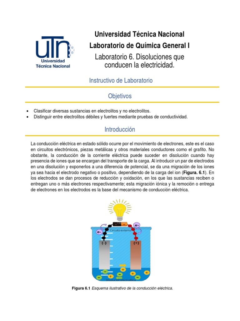 Conductividad de Disoluciones Electrolíticas | PDF | Electrólito | Ion
