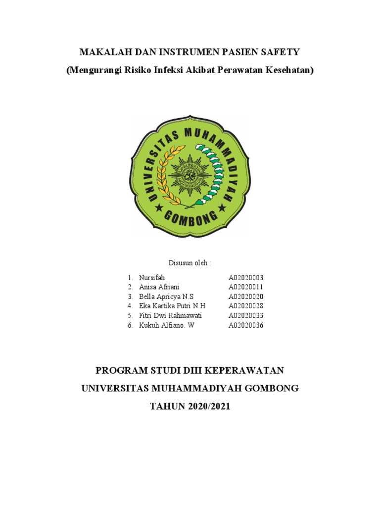 Makalah Dan Instrumen Pasien Safety | PDF