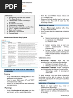 Unit 1 ANAPHY Printable Notes | PDF | Epithelium | Skin