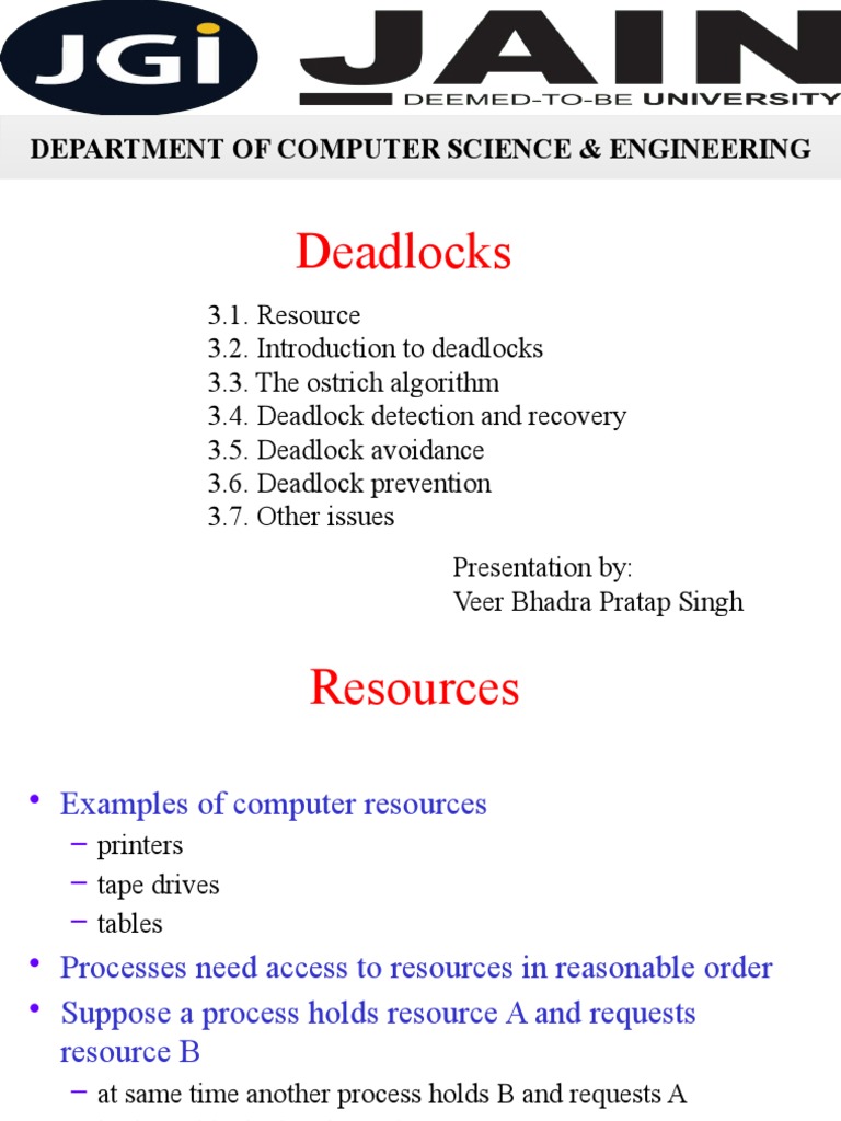 Deadlock Pdf Information Technology Management Computing