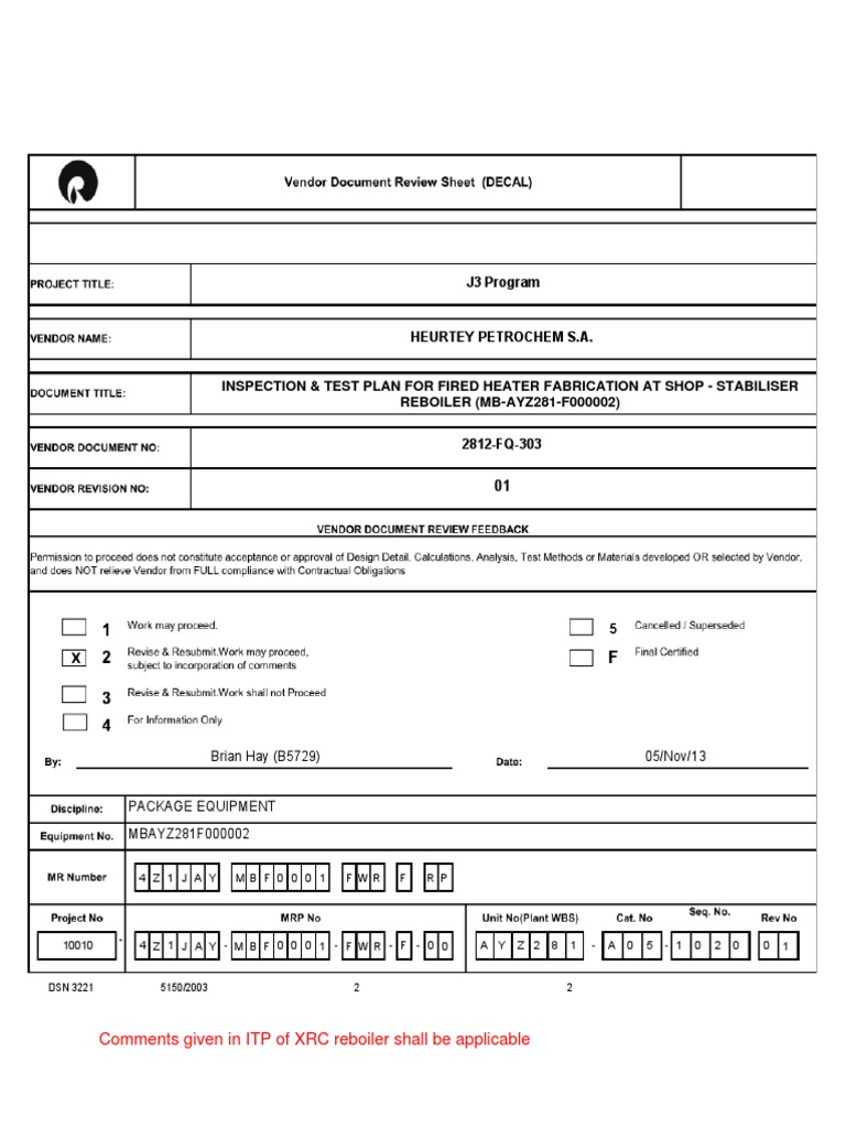 2812-FQ-303-R1 Code-2-Itp | PDF | Welding | Construction