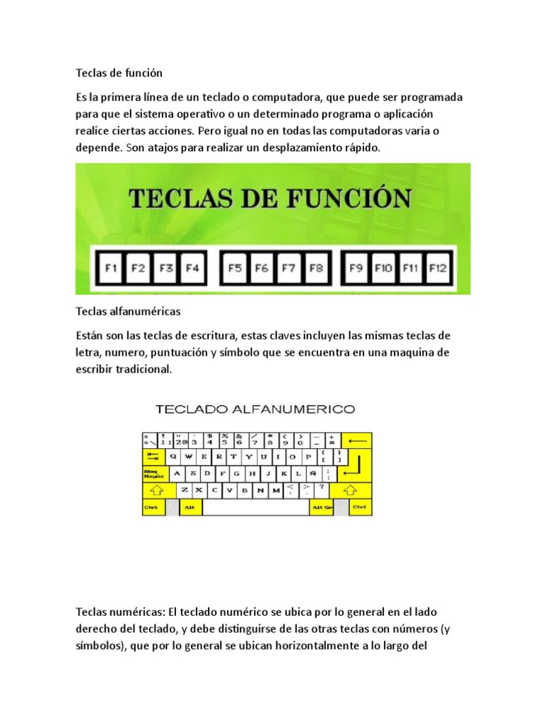 Teclas de Función | PDF