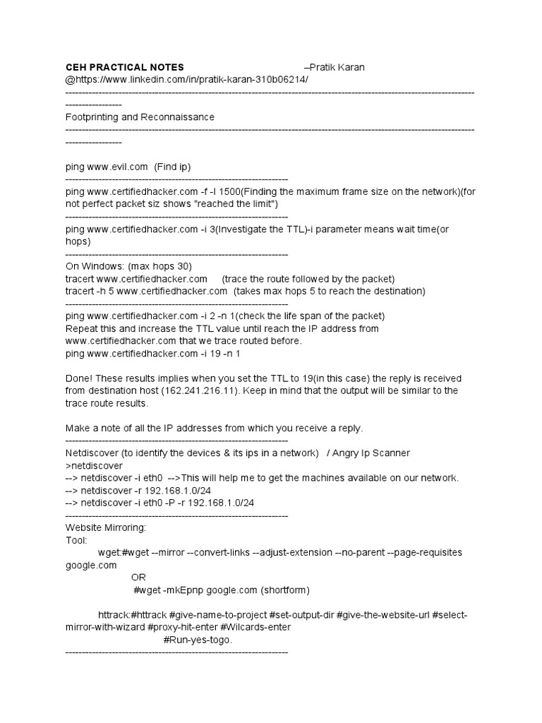 Comprehensive Guide to Footprinting, Reconnaissance, Scanning Networks and Identifying ...