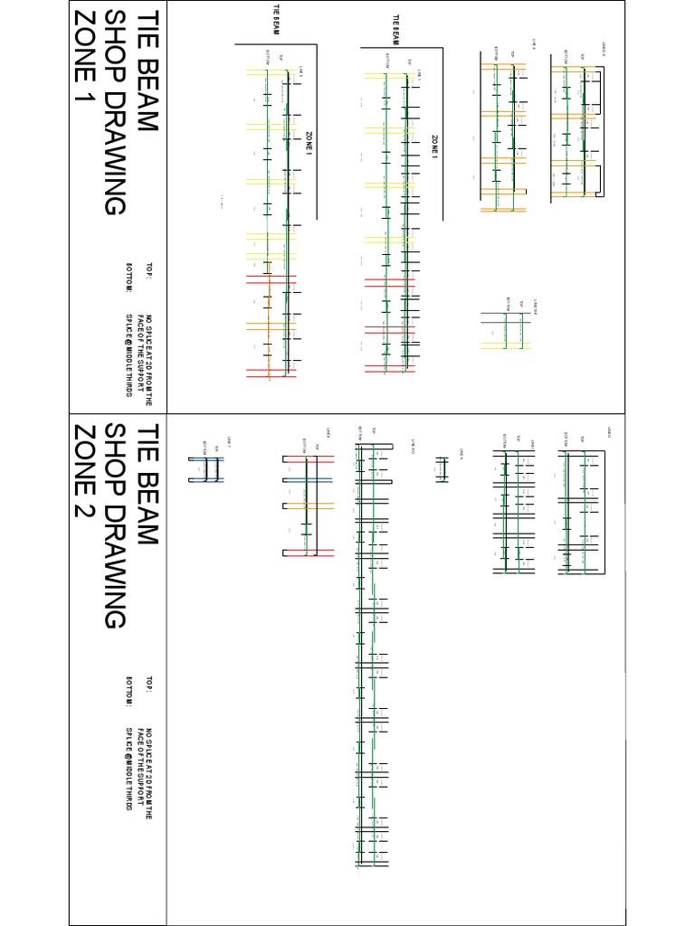 Tie Beam Shop Drawing | PDF