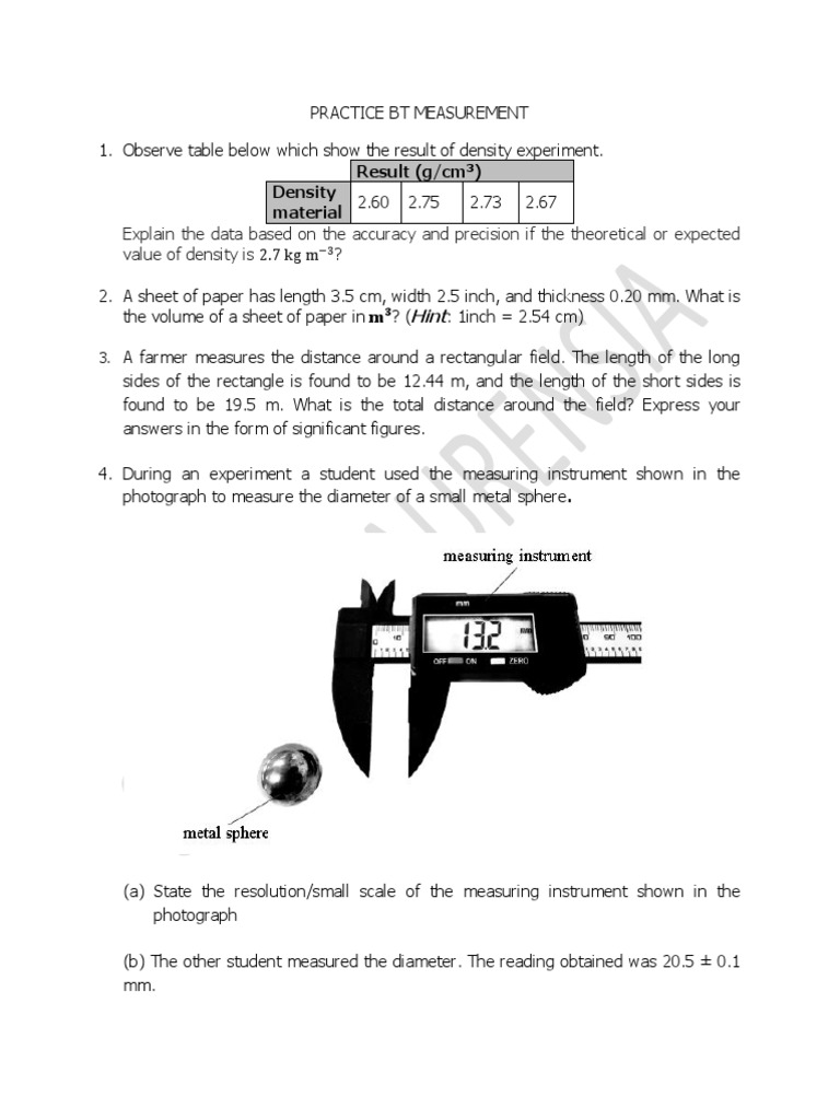 Measurement Practical DT | PDF