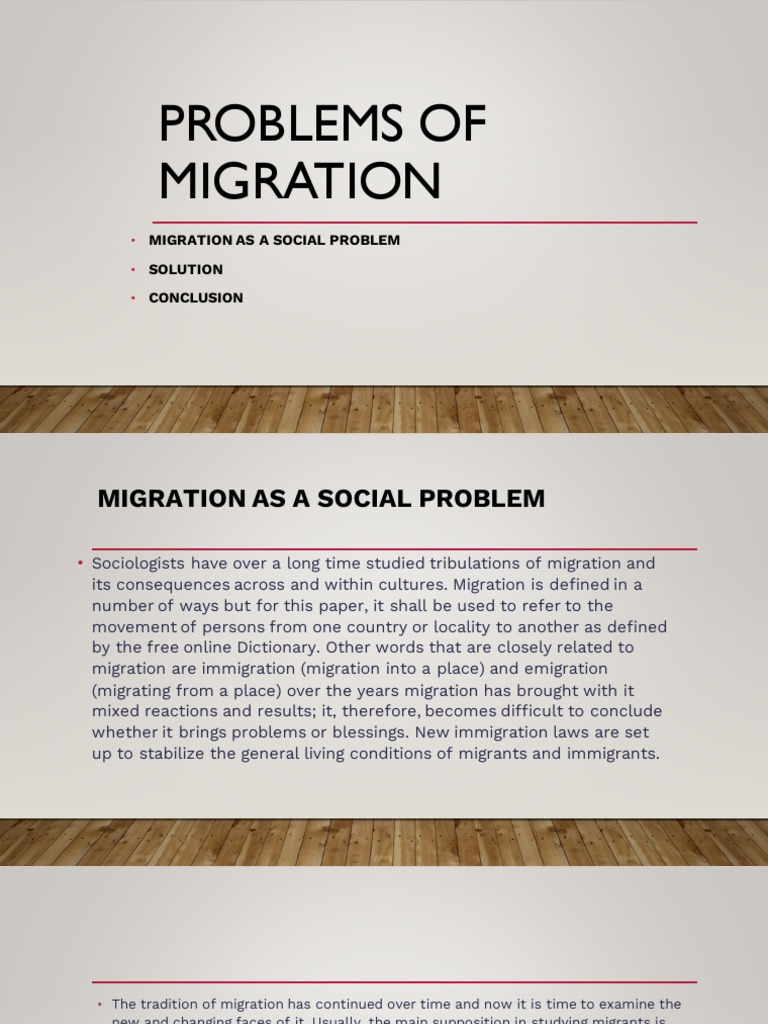 problems of migration | PDF