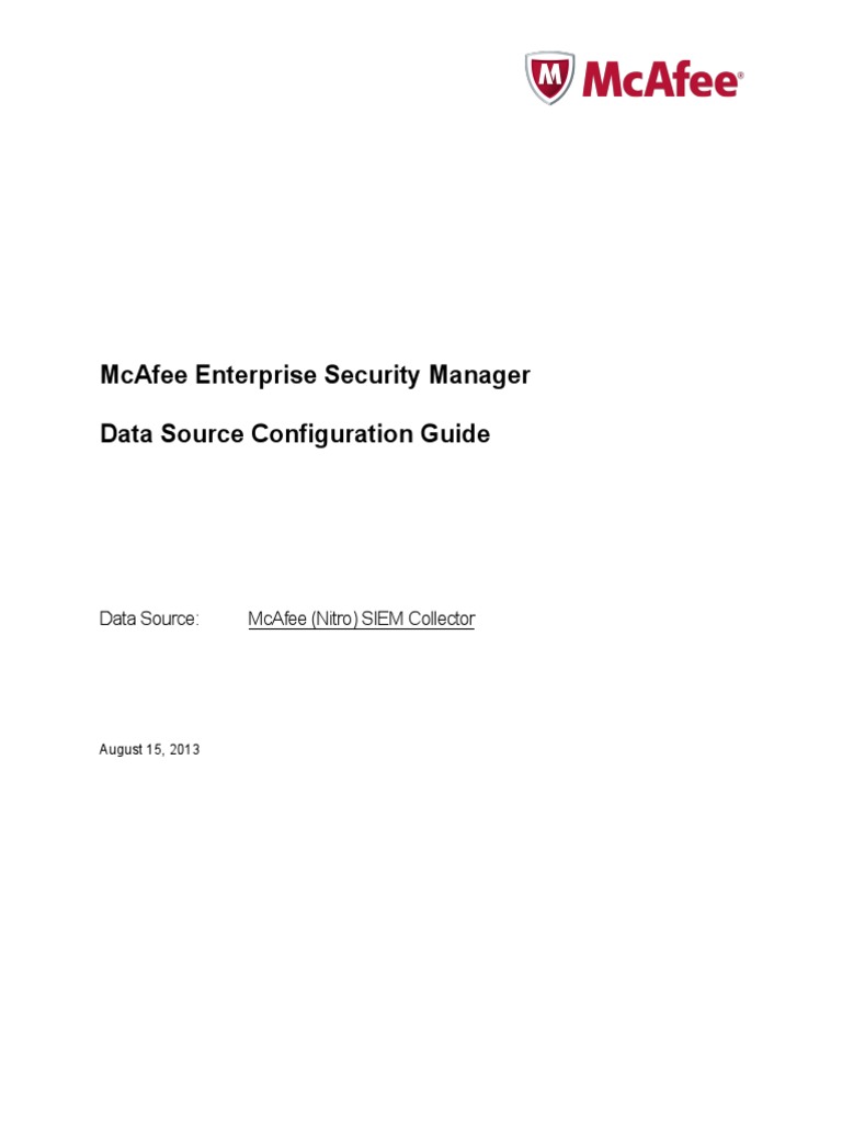 McAfee SIEM Collector Installation and Configuration v1 2 | PDF ...