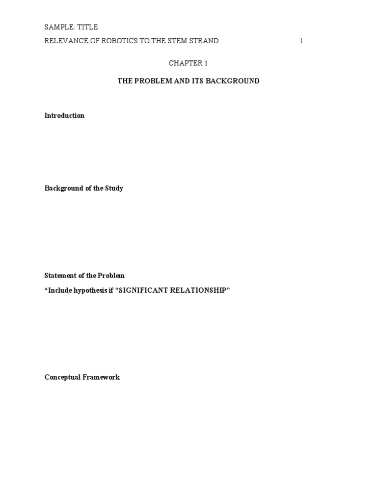 Chapter 1 Format | PDF