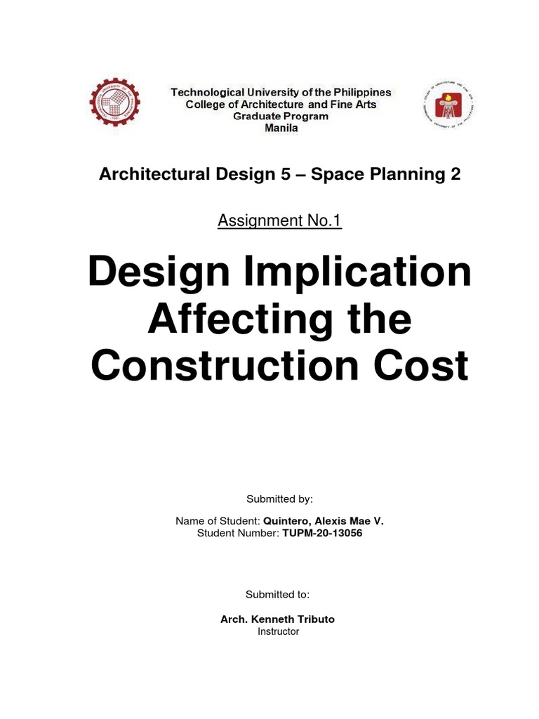 Assignment no.1 | PDF | Architect | Design