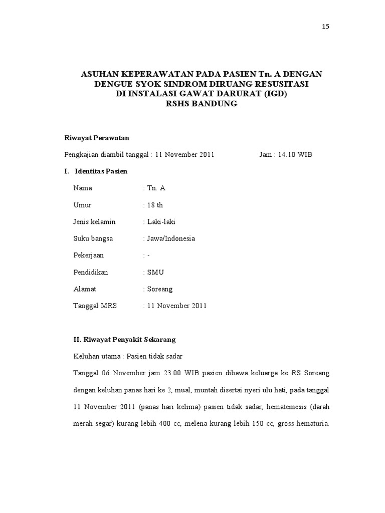 Contoh Askep DSS Igd | PDF