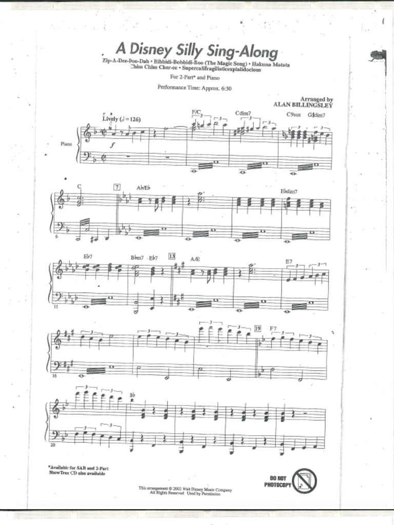 Disney Silly Sing Along | PDF