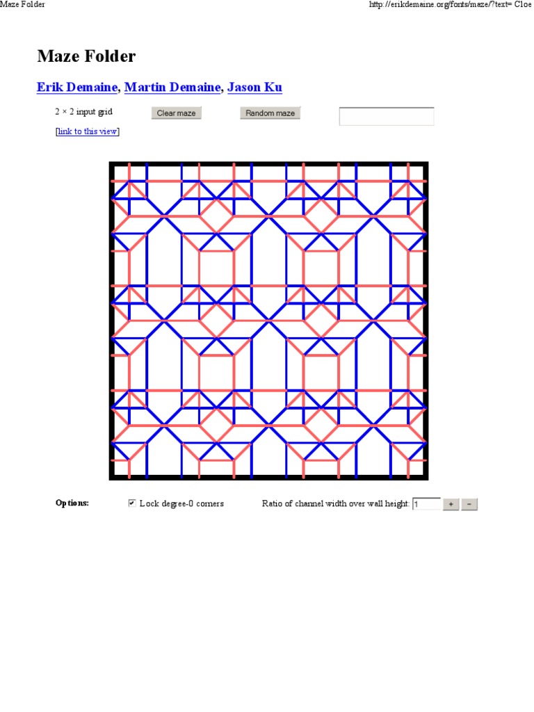 Maze Folder: 2x2 Input Grid Design | PDF