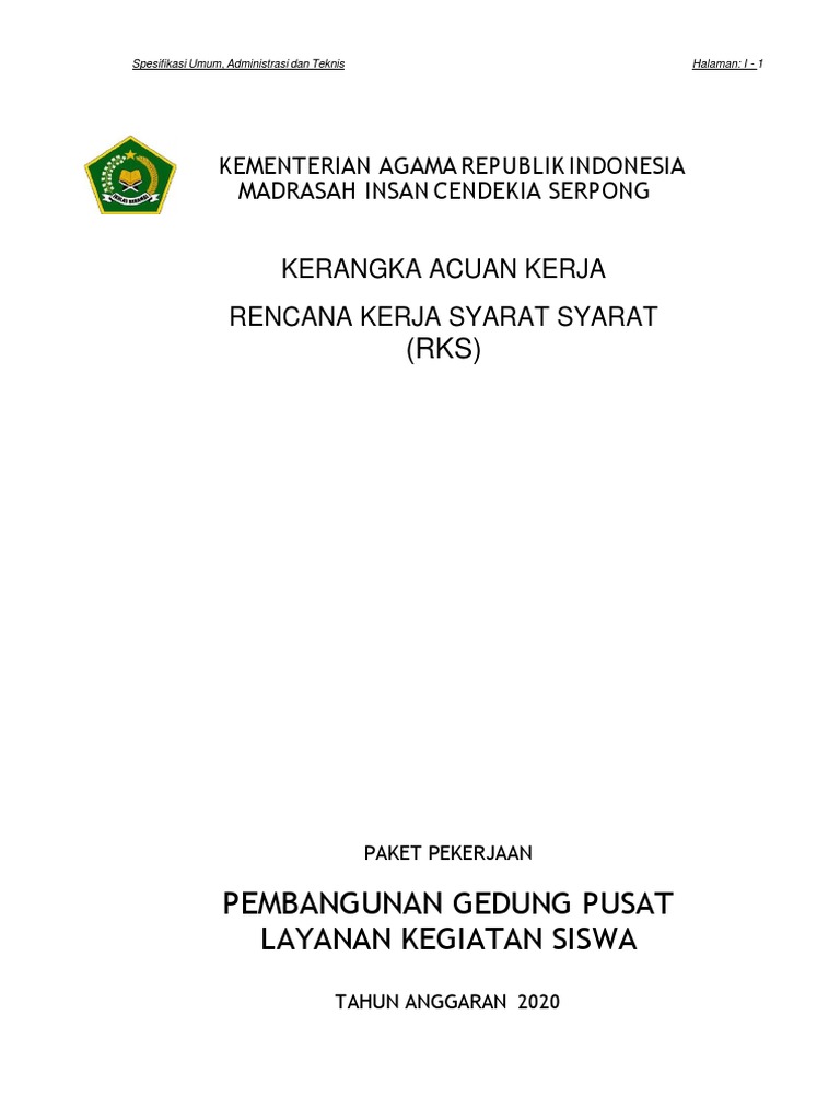 Rks Plks Man Ic Serpong 2020 Ok | PDF