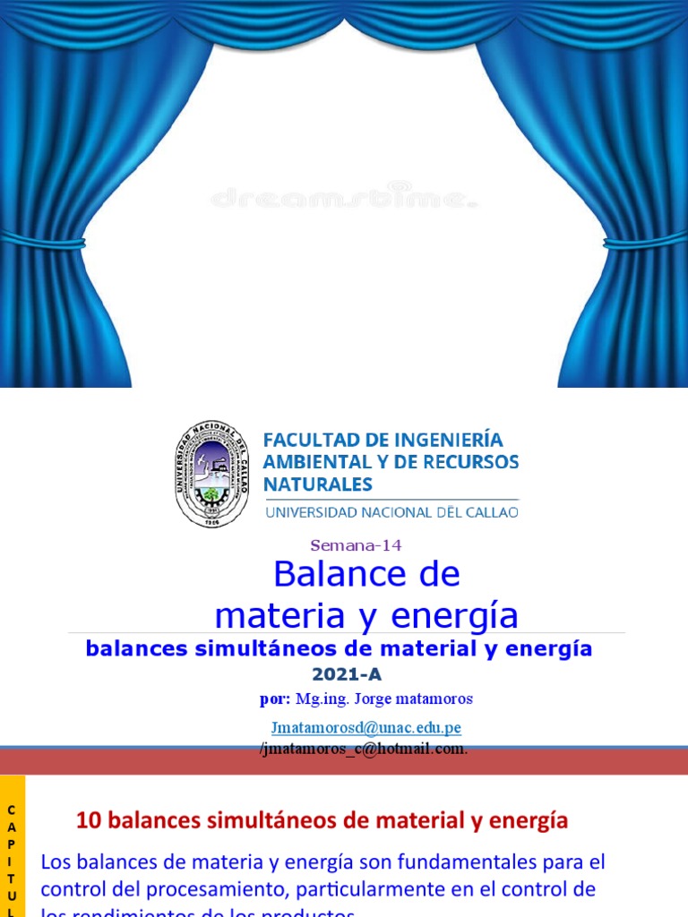 Semana 14 Cap 10 Balance de Materia y Energia | Descargar gratis PDF | Reacciones químicas ...
