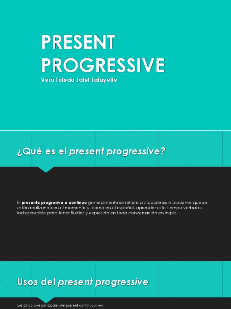 Present Progressive | PDF | Verbo | Conjugación gramatical