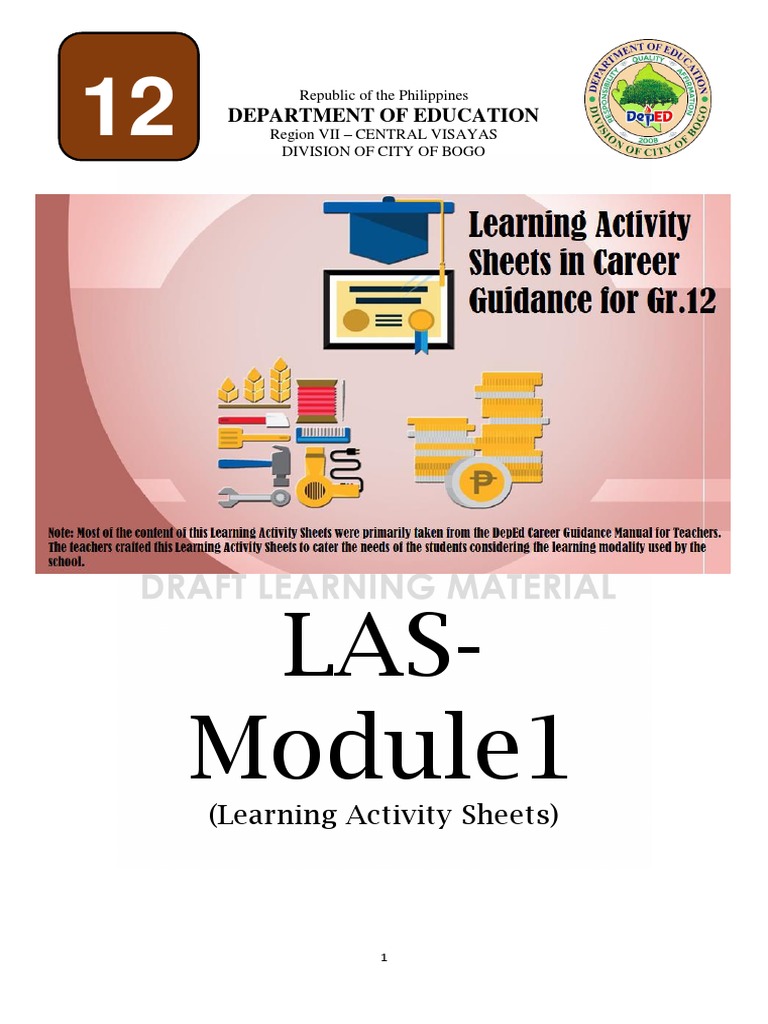 Career Guidance Module 1 Las Gr12 Pdf Curriculum Learning