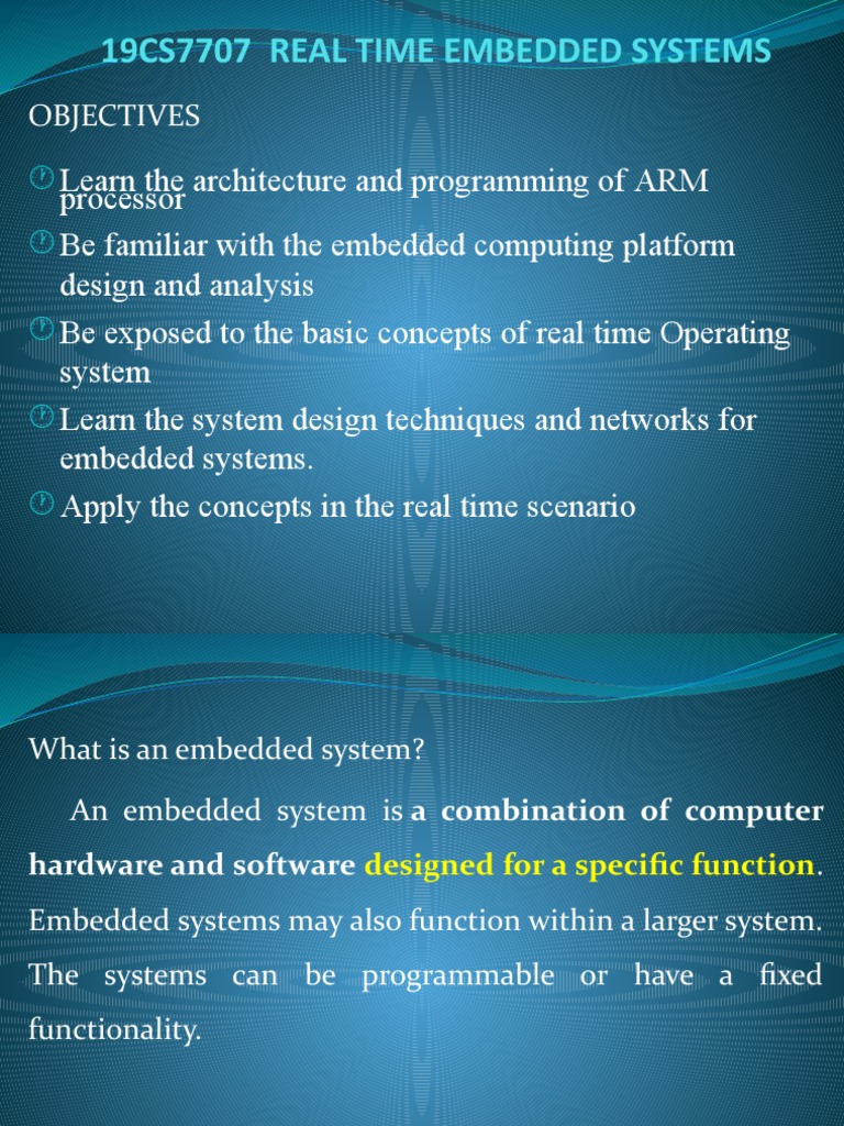 Class 1 Complex Systems And Micro Processors Pdf Microprocessor Embedded System