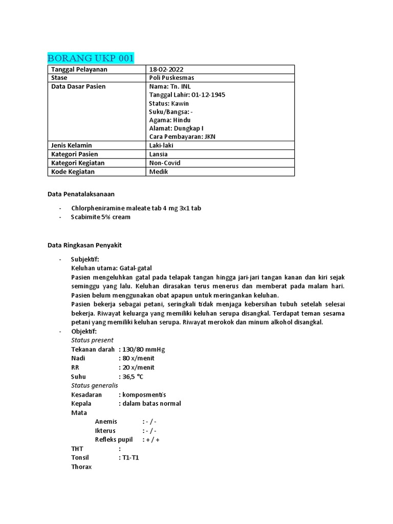 Borang Ukp Gabriella | PDF