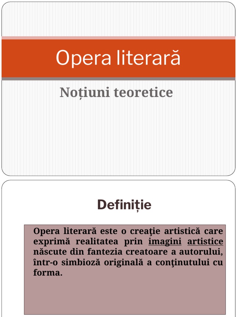 Opera Literara | PDF