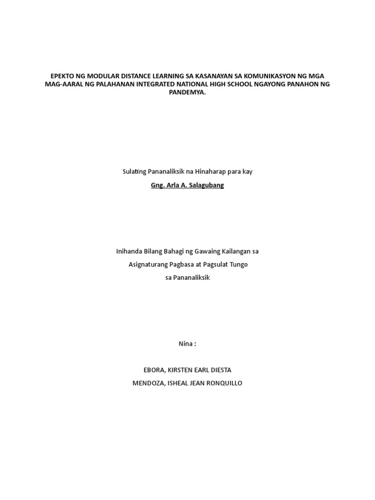 Pananaliksik | PDF