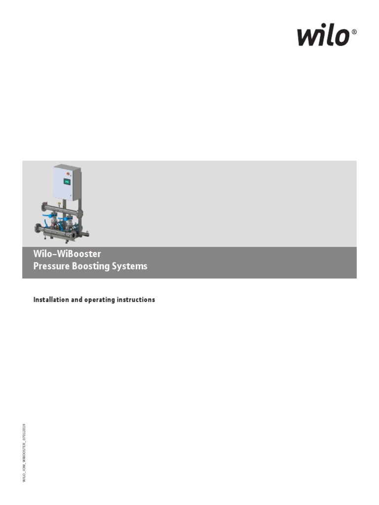 Wilo-WiBooster Installation Guide | PDF | Pump | Safety