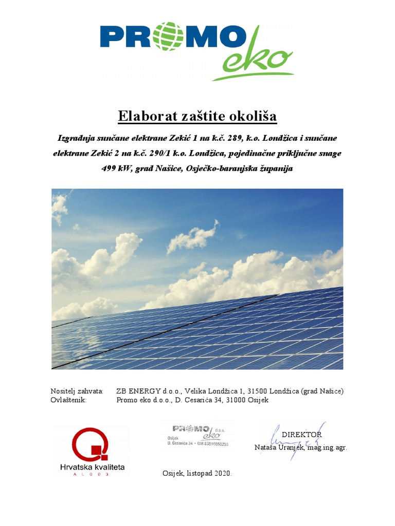 19 10 2020 Elaborat SE Zekic 1 2 | PDF
