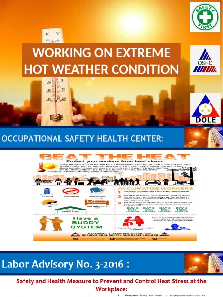 Working On Extreme Hot Weather Condition | PDF | Hyperthermia ...