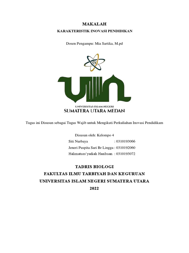 Karakteristik Inovasi Pendidikan Menurut Rogers | PDF