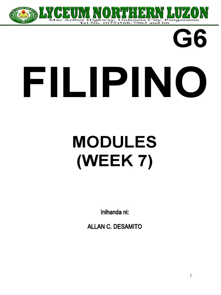 Filipino 6 - w7 | PDF