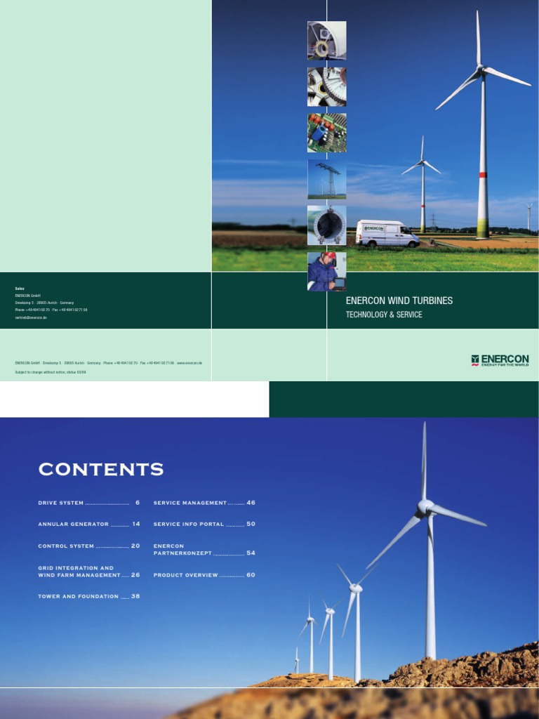 Enercon Wind Turbines | PDF | Electrical Grid | Electric Generator