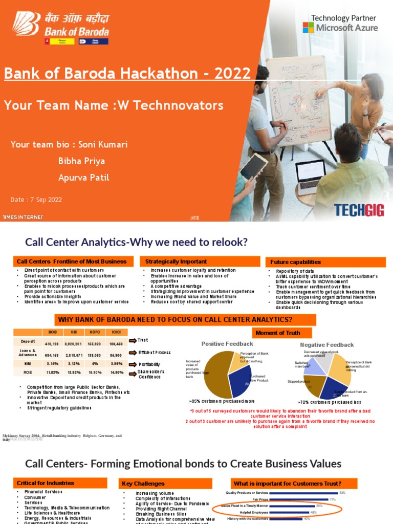 Bob Hackathon Call Center Analytics 20220919 V2 Download Free Pdf Banks Artificial