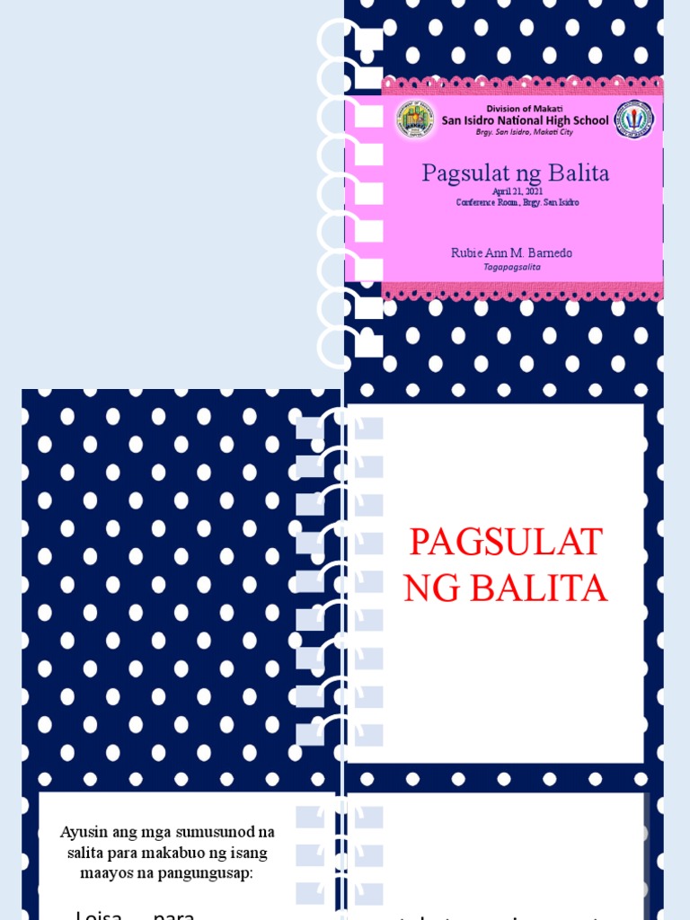 Pagsulat NG Balita | PDF