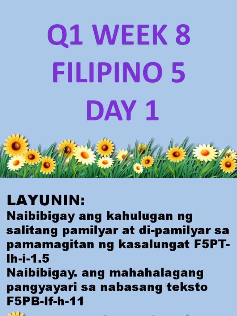 Fil Q1 W8 DAY1-5 | PDF