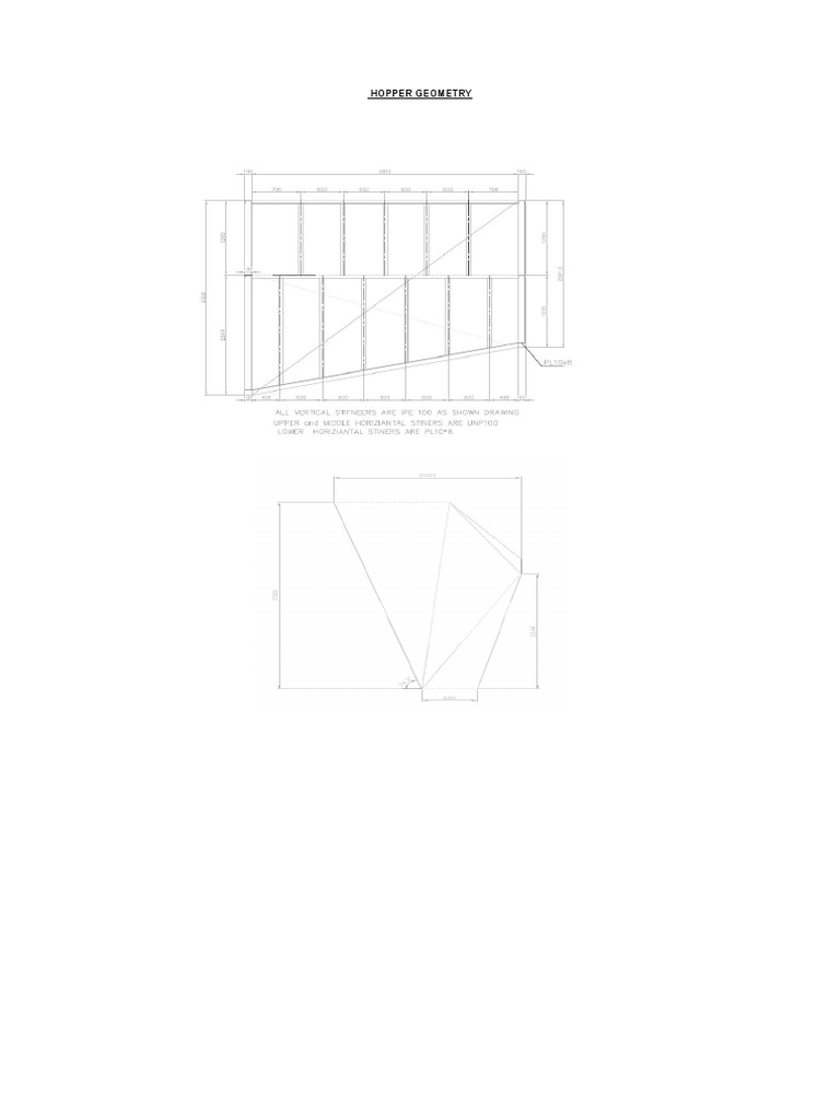 Hopper Design and Structural Analysis | PDF | Bending | Stress (Mechanics)