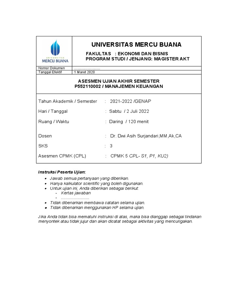 Soal Uas | PDF