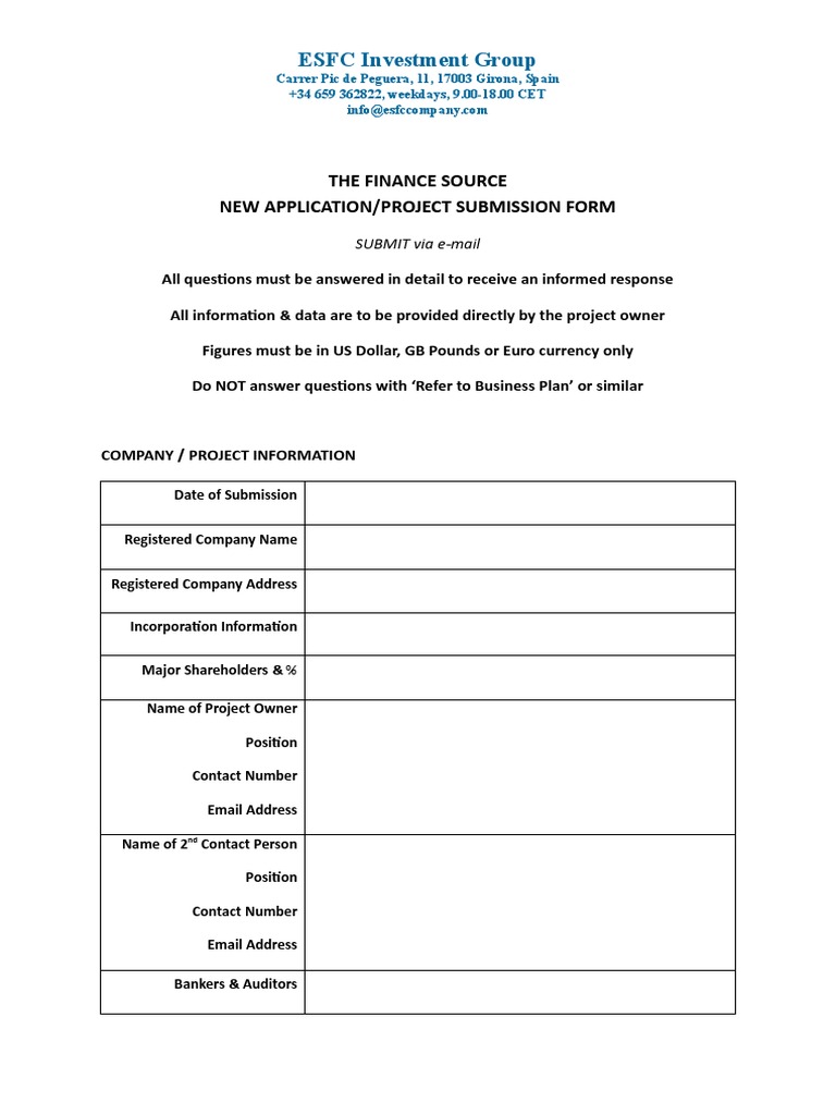 Brief ESFC Investment Group | PDF