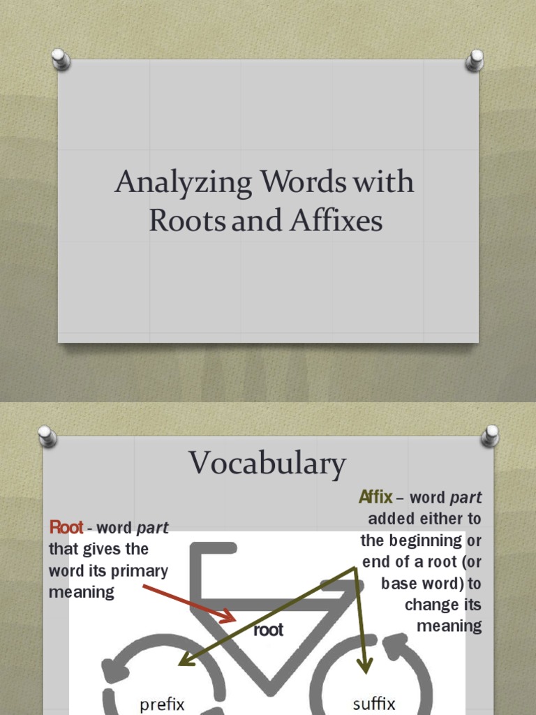 Roots and Affixes | PDF